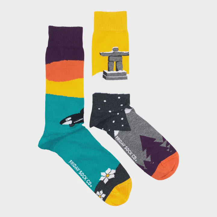 West Coast Men's Canadian Landscape Socks – Alberta's Own